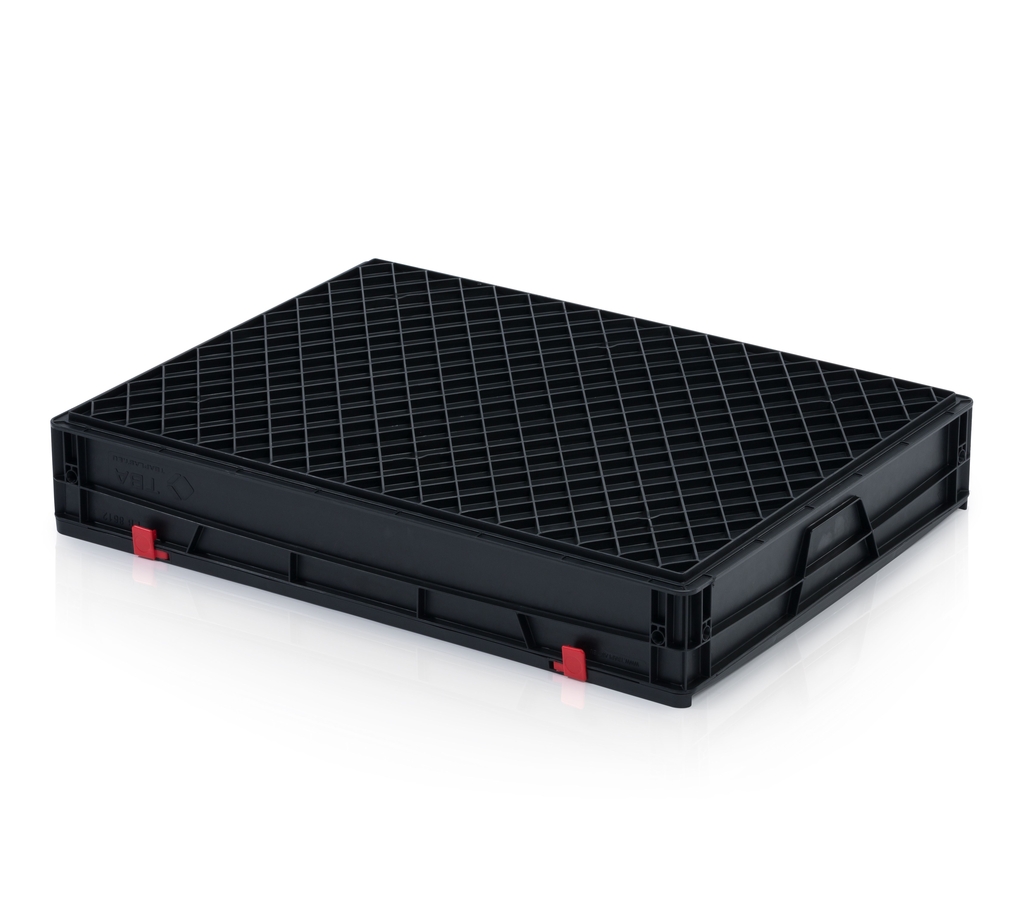 ESD Euro přepravky s víkem 80x60x13,5 cm | TBA Plastové obaly s.r.o.